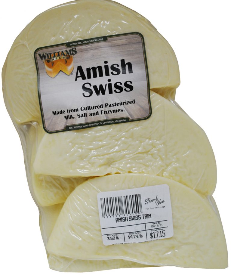 Amish Swiss Trim 2.5 lbs. – Williams Cheese
