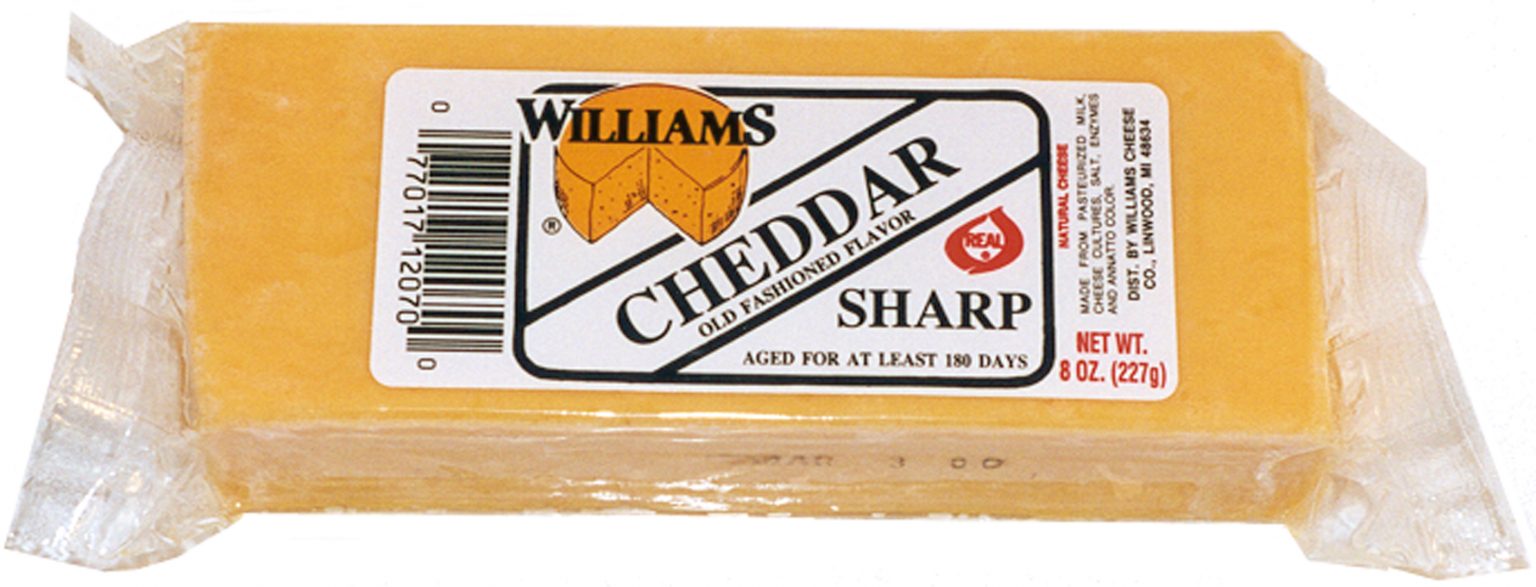 Sharp Cheddar Stick 8 oz. – Williams Cheese